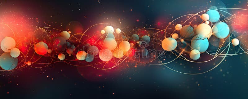 Abstract Background with Interconnected Circles and Spheres ...