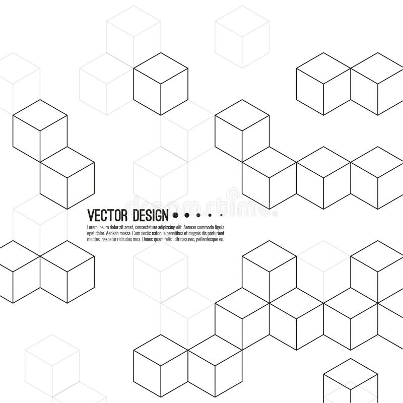 Vector pattern of cubes. stock vector. Illustration of decoration ...