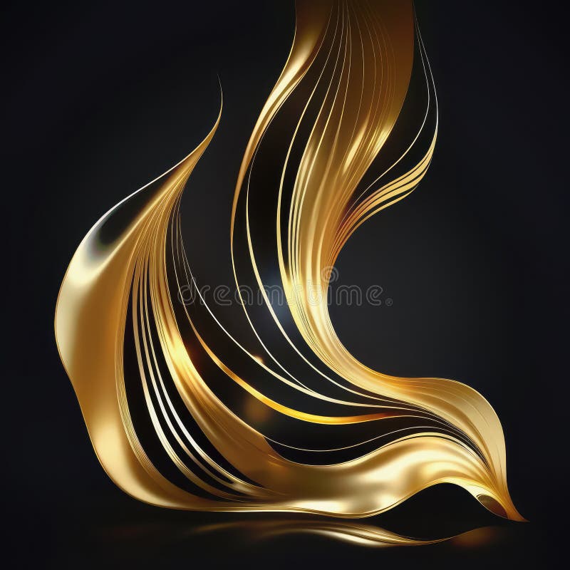 Abstract Background. Intersection of Gold and Black Metal Lines Stock ...