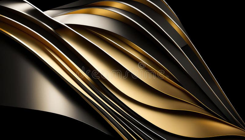 Abstract Background. Intersection of Gold and Black Metal Lines Stock ...