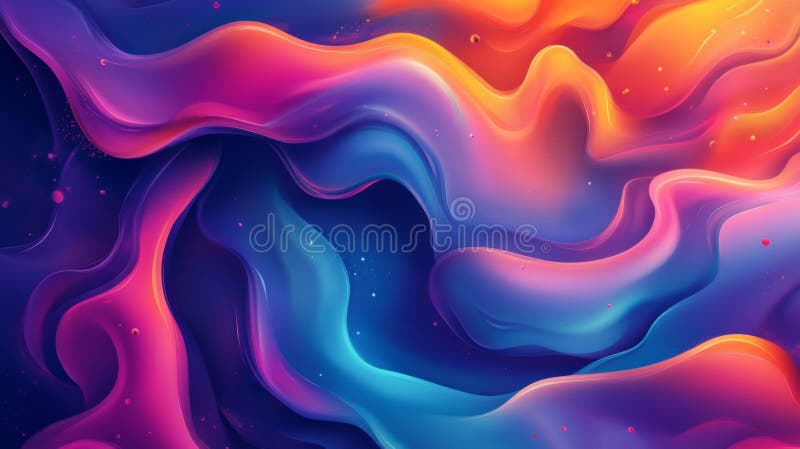 Abstract Background of Intertwining Saturated Colors Stock Illustration ...