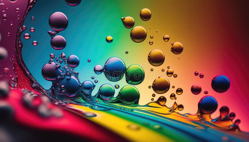 Abstract Background with Iridescent Color Bubbles. Color Palette Stock ...