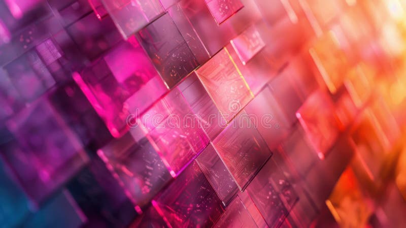 Abstract Background, Iridescent Geometric Patterns, Featuring ...