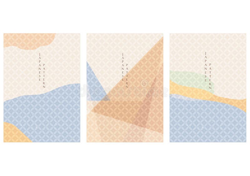 Abstract Background with Japanese Pattern Vector. Geometric Template ...