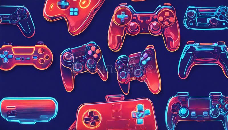 Colorful Joystick Image HD Background Stock Photo - Image of electronic ...