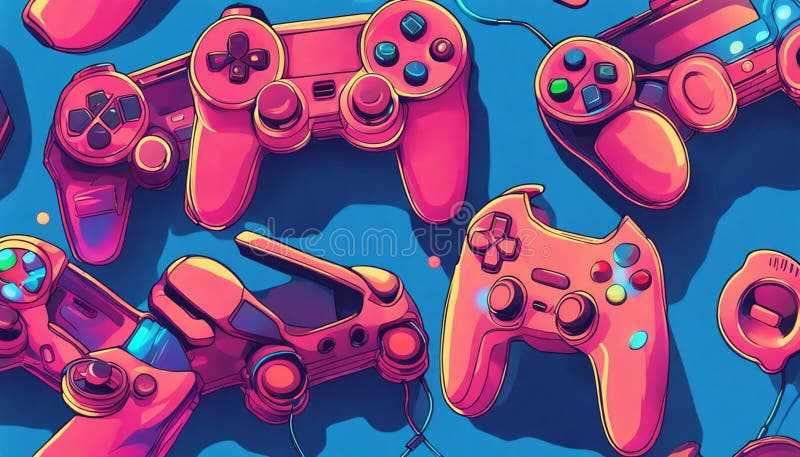 Colorful Joystick Image HD Background Stock Photo - Image of gamepad ...