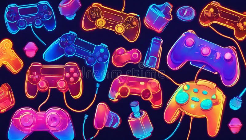 Colorful Joystick Image HD Background Stock Photo - Image of device ...