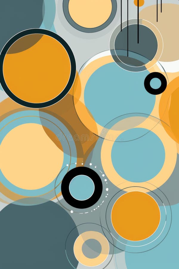 Abstract Background with Large Geometric Shapes in Contrasting Colors ...