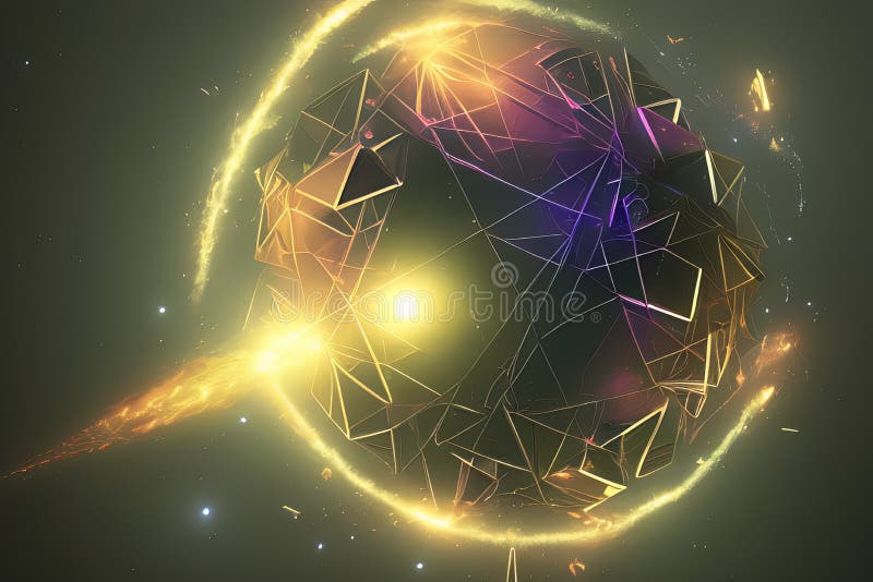 Abstract Background with Large White Fluted Sphere Render Realistic ...