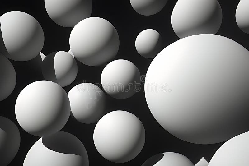 Abstract Background with Large White Fluted Sphere Render Realistic ...