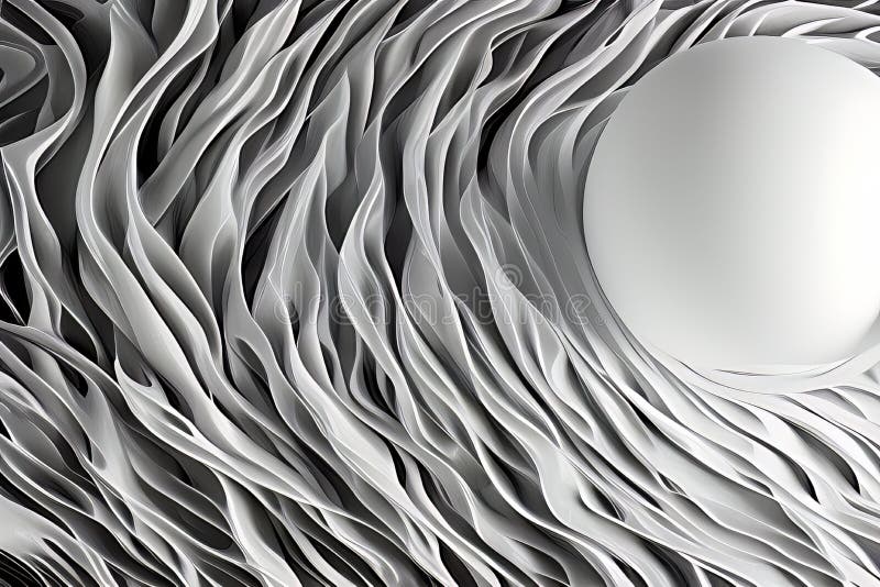 Abstract Background with Large White Fluted Sphere Render Realistic ...