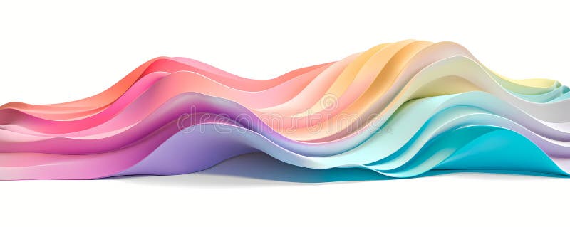Abstract Background with Layered Pastel Color Waves - Modern Design ...