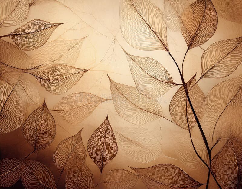 Abstract Background with Leaf Textures Layered Transparency Creating ...