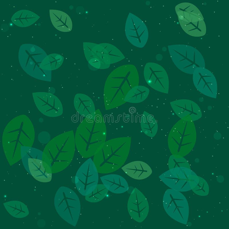Abstract Background with Leaves Stock Vector - Illustration of growth ...
