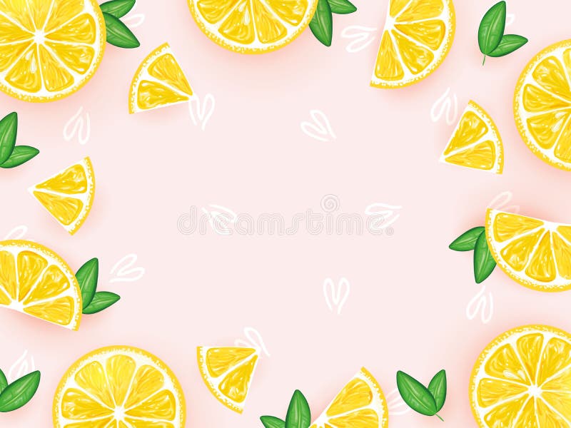 Abstract Background. Lemon Background for Advertising. Banner with ...