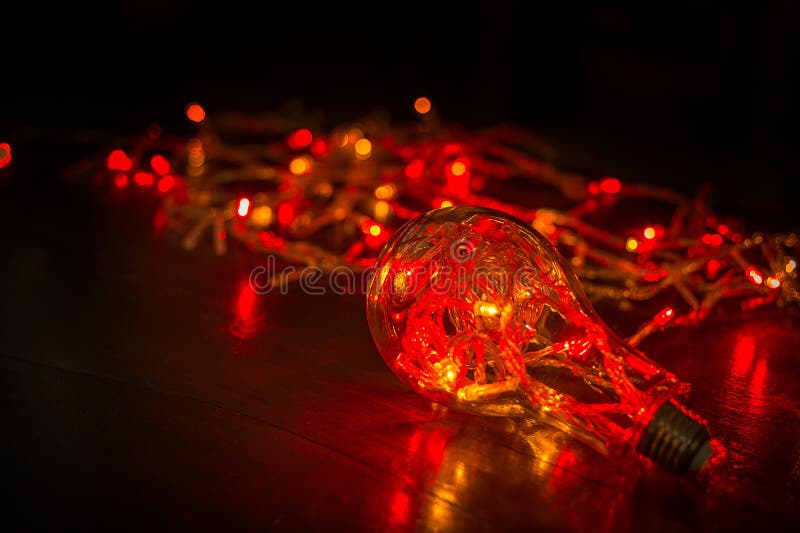The Abstract Background Light Bulb Multi Color Bokeh in Shadow Stock ...