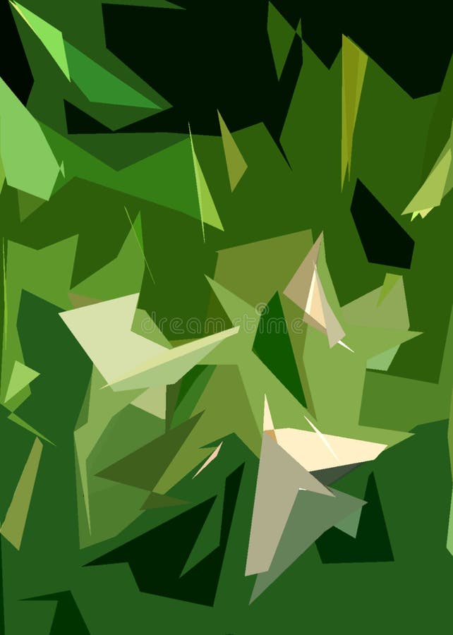 Abstract Background in Light and Dark Green Tones Stock Illustration ...