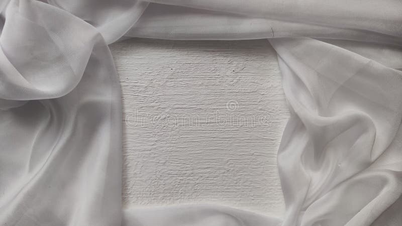 Abstract Chiffon Fabric Background White Texture from the Waves and the ...