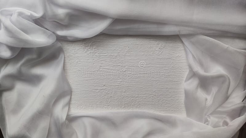 Abstract Chiffon Fabric Background White Texture from the Waves and the ...