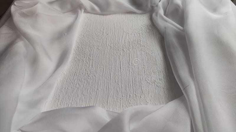 Abstract Chiffon Fabric Background White Texture from the Waves and the ...