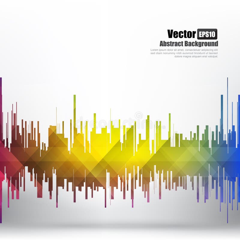 Abstract Background Light Equalizer Bar and Wave Element Vector Stock ...