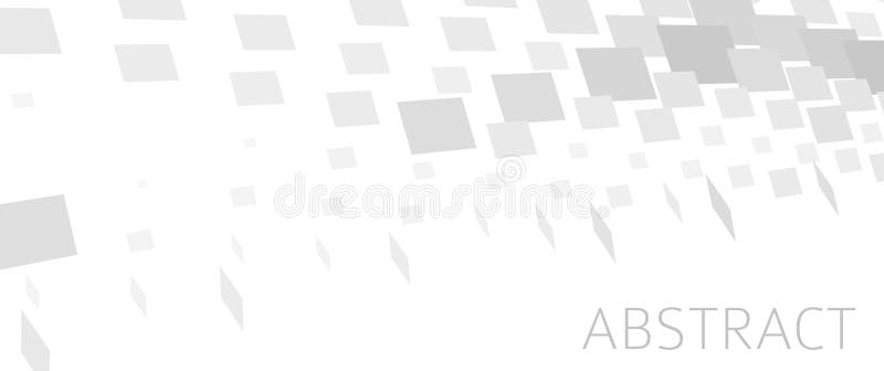 Abstract Background with Light Gray Sparse Rectangles. Minimal Graphics ...