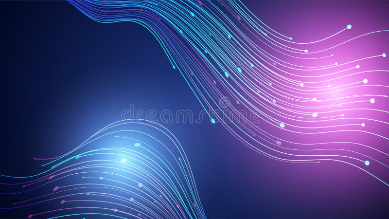Abstract Background of Light Lines Moving with Speed. Colourful Dynamic ...
