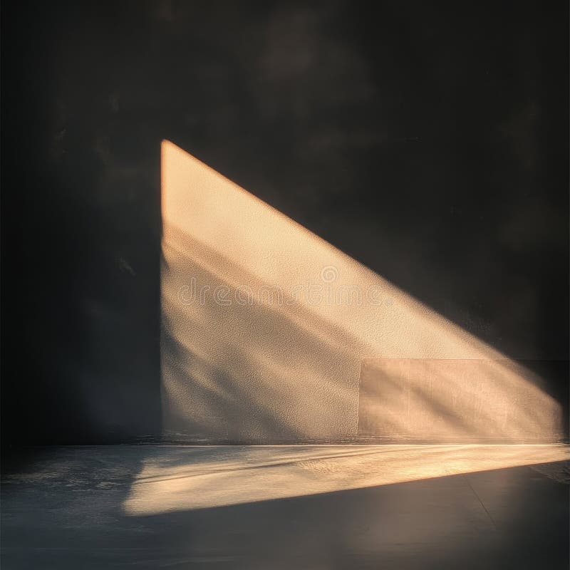 Abstract Background with Light Rays and Shadow, 3d Render Illustration ...