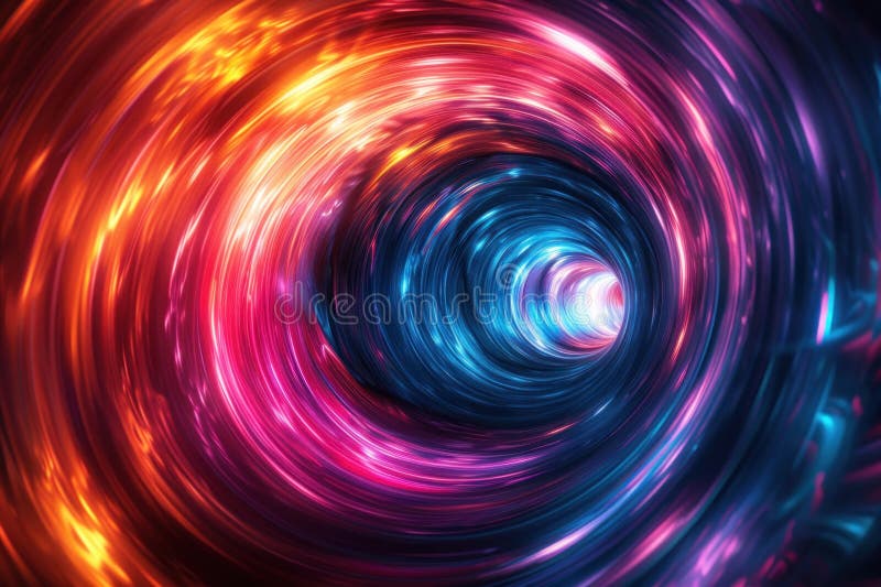 Abstract Background, Light Speed Effect, Swirling Light Streaks ...
