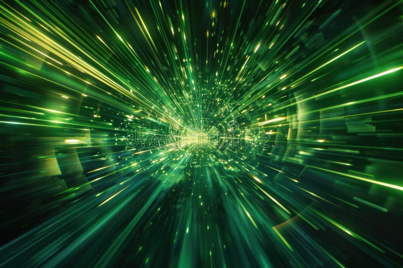 Abstract Background, Light Speed Effect, Swirling Light Streaks Radiating Vortex, Digital ...