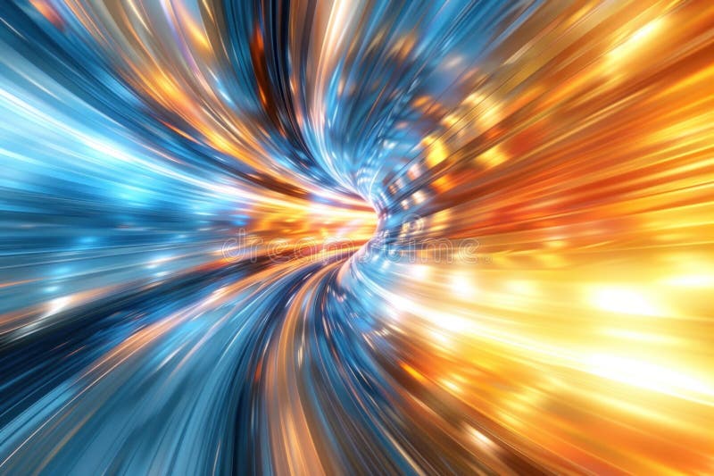 Abstract Background, Light Speed Effect, Swirling Light Streaks ...