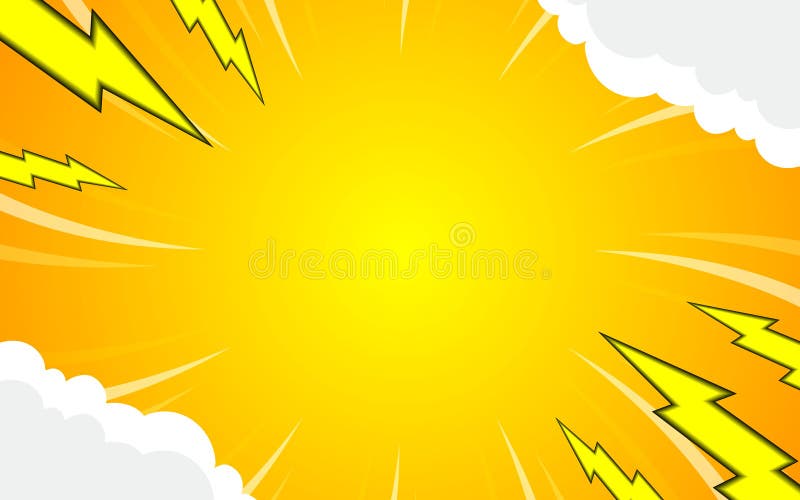 Abstract Background with Light of Sunburst. Yellow Starburst with ...