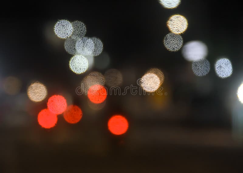 Abstract Background of Light from Various Lights on the Highway at ...