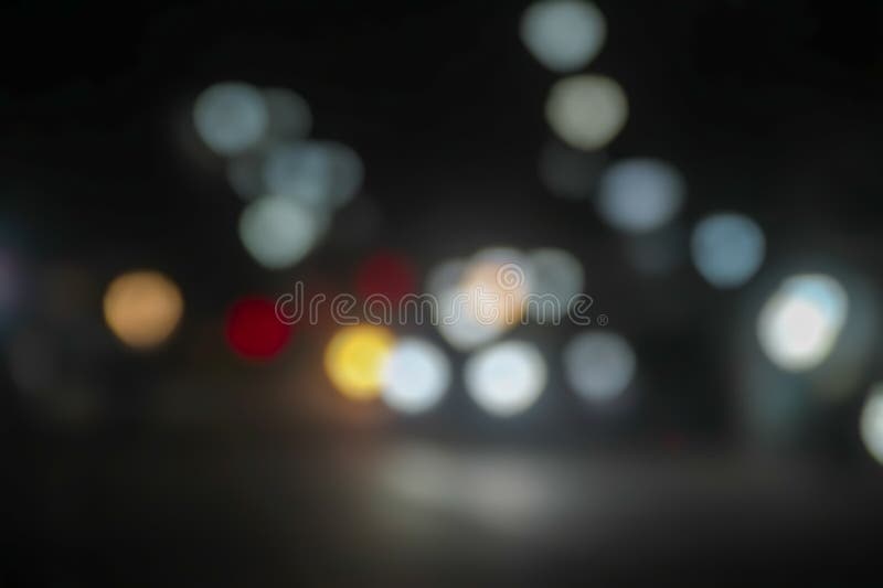 Abstract Background of Light from Various Lights on the Highway at ...