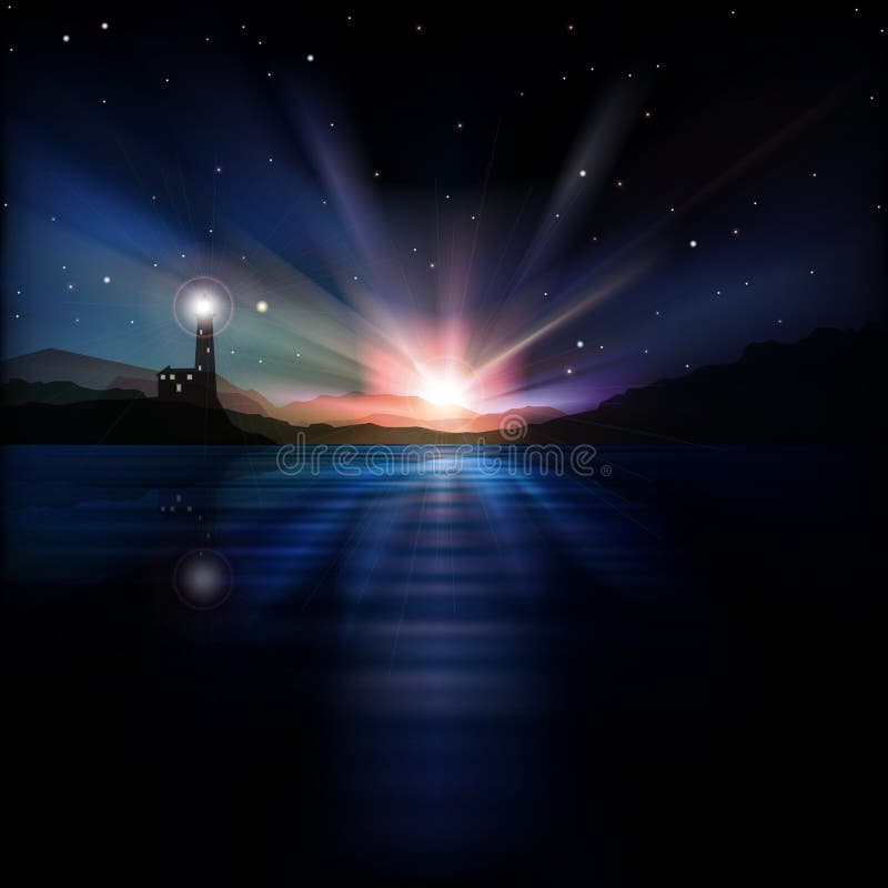 Lighthouse stock vector. Illustration of navigating, foreboding - 19879961