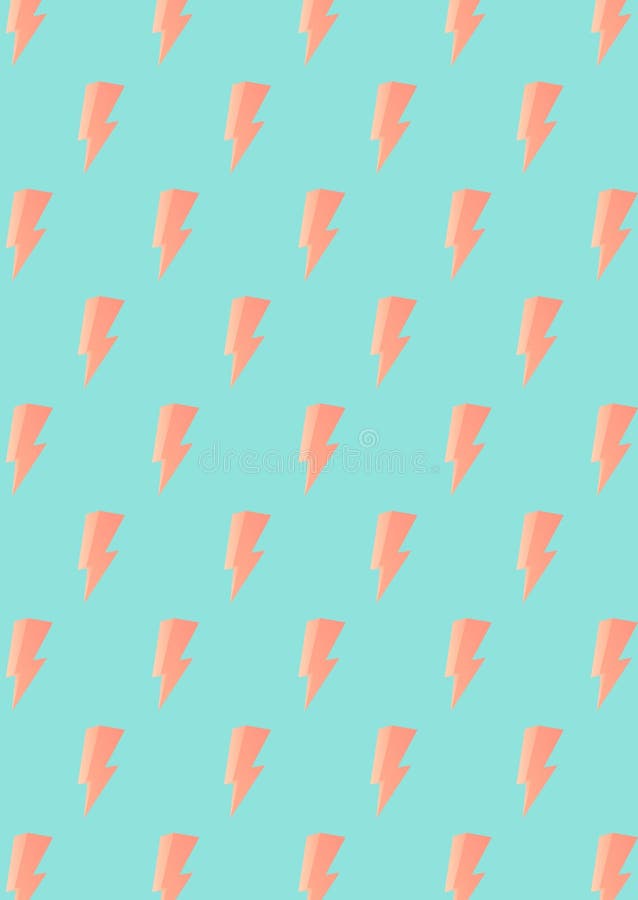 Thunderbolt on Colorful Decoration Isolated Stock Vector - Illustration ...