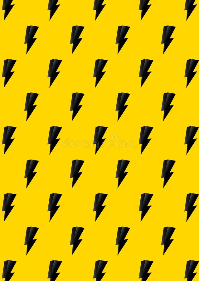 Thunderbolt on Colorful Decoration Isolated Stock Vector - Illustration ...