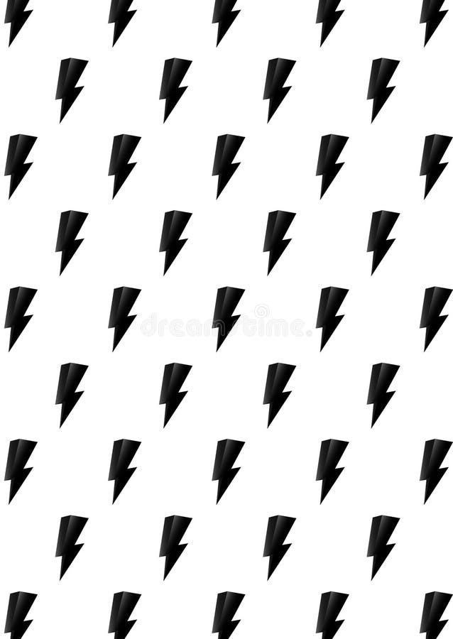 Thunderbolt on Colorful Decoration Isolated Stock Vector - Illustration ...