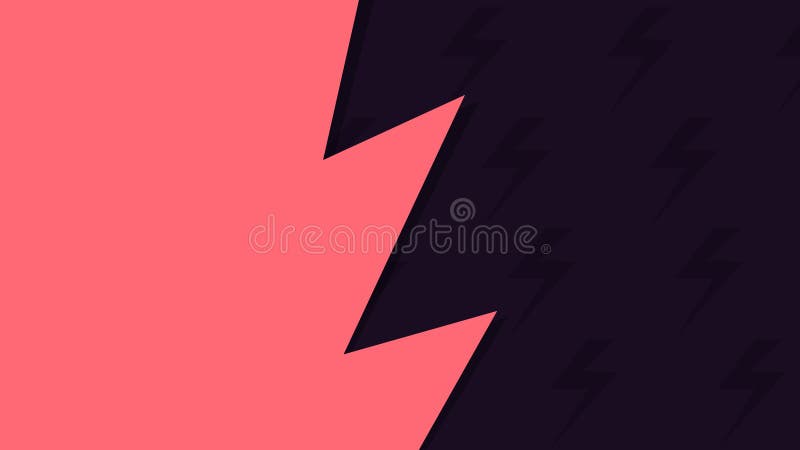 Thunderbolt on Colorful Decoration Isolated Stock Vector - Illustration ...