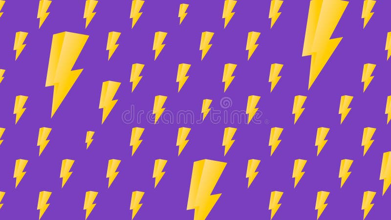 Thunderbolt on Colorful Decoration Isolated Stock Vector - Illustration ...