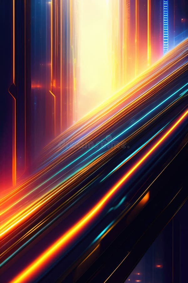 Abstract Background of Lights from Futuristic Timelines Stock ...