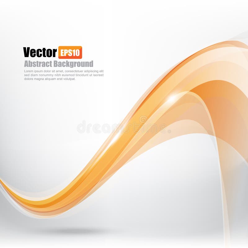 Abstract Background Ligth Orange Curve and Wave Element Vector I Stock ...
