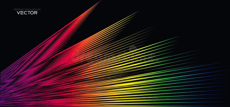 Abstract Background, Line Dynamic Effect Multicolor Vector Stock Vector ...