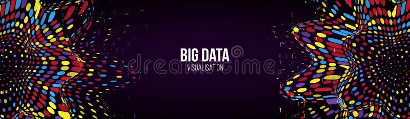 Abstract Background With Lines Array And Binary Code Data Array Visual Concept Big Data