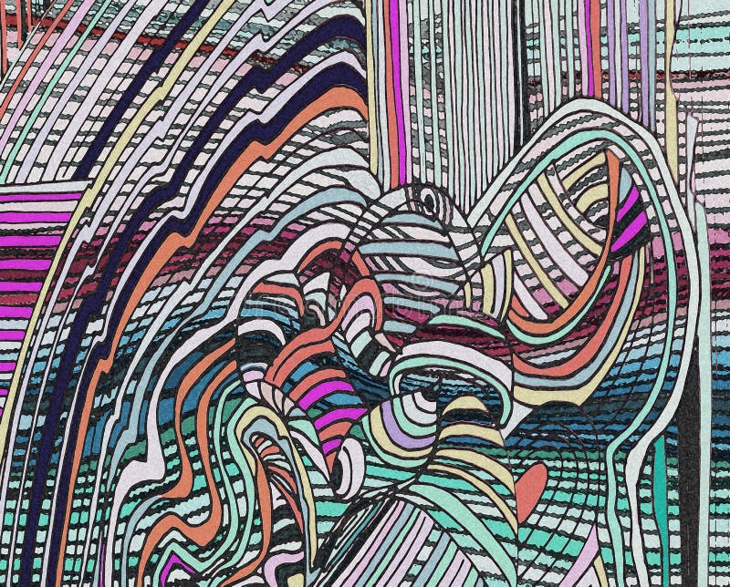 Abstract Art Background. Game of Line and Colors Stock Illustration ...