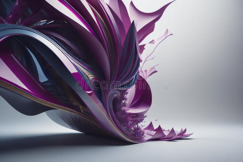 Abstract Background with Lines and Curves in Violet Colors. Generative ...