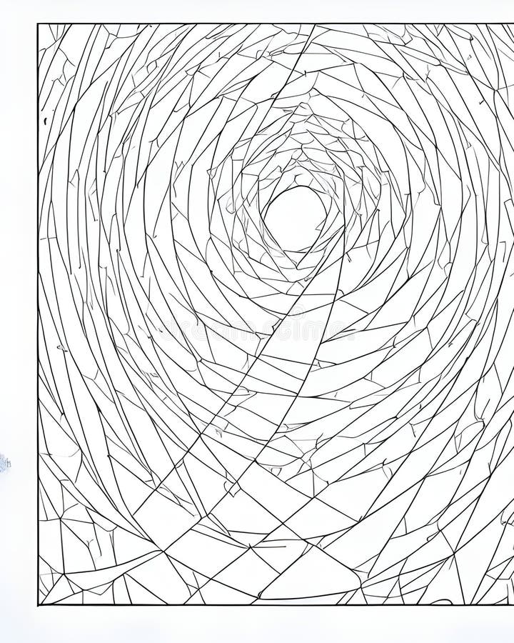 A Drawing of a Spiral that Has a Circle in it. Stock Illustration ...