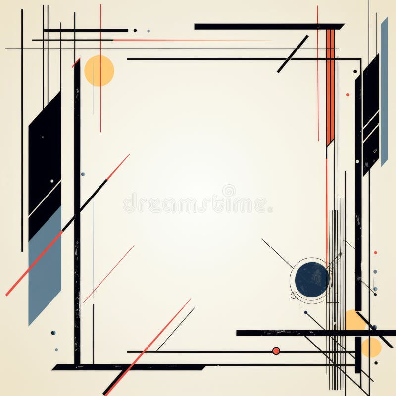 Abstract Background with Lines and Shapes in the Style of Art Nouveau ...