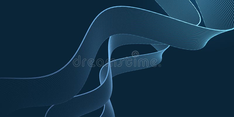 Abstract Background from Lines. Technology Background. Wavy Line ...