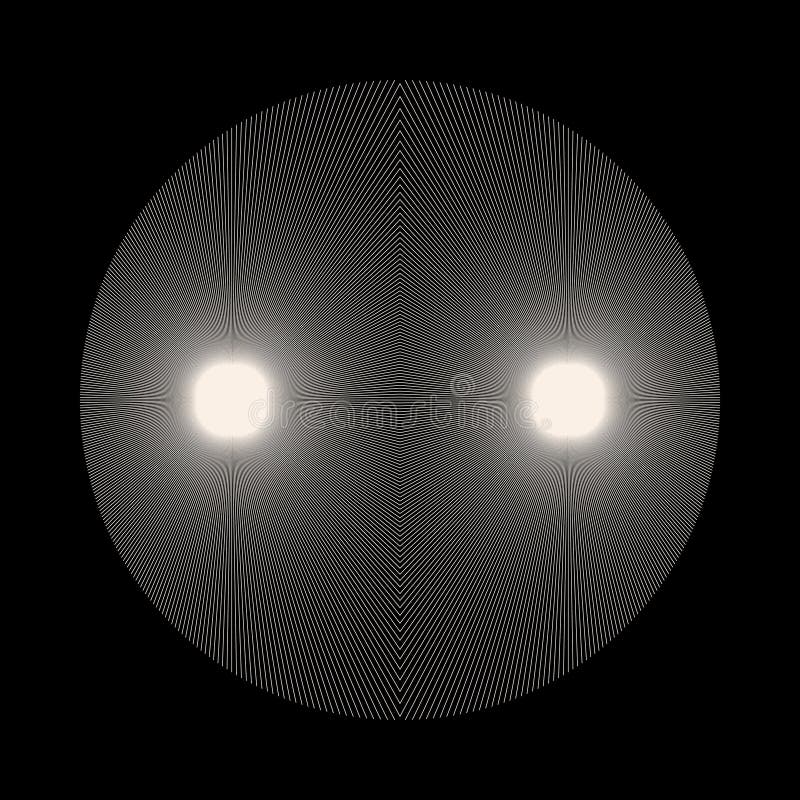 Abstract Background with Lines in Two Centre Like One Circle. Art Lines ...